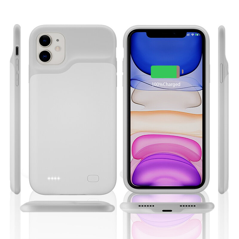 Чехол-аккумулятор Battery Case для Apple iPhone 11 (6000 мАч, 1.5 А), Белый