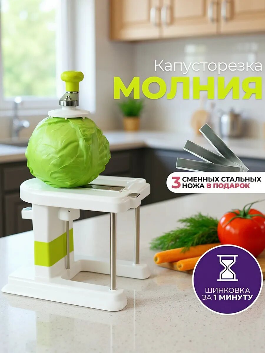 Слайсер-машина для резки капусты "Вихрь" с шинковкой