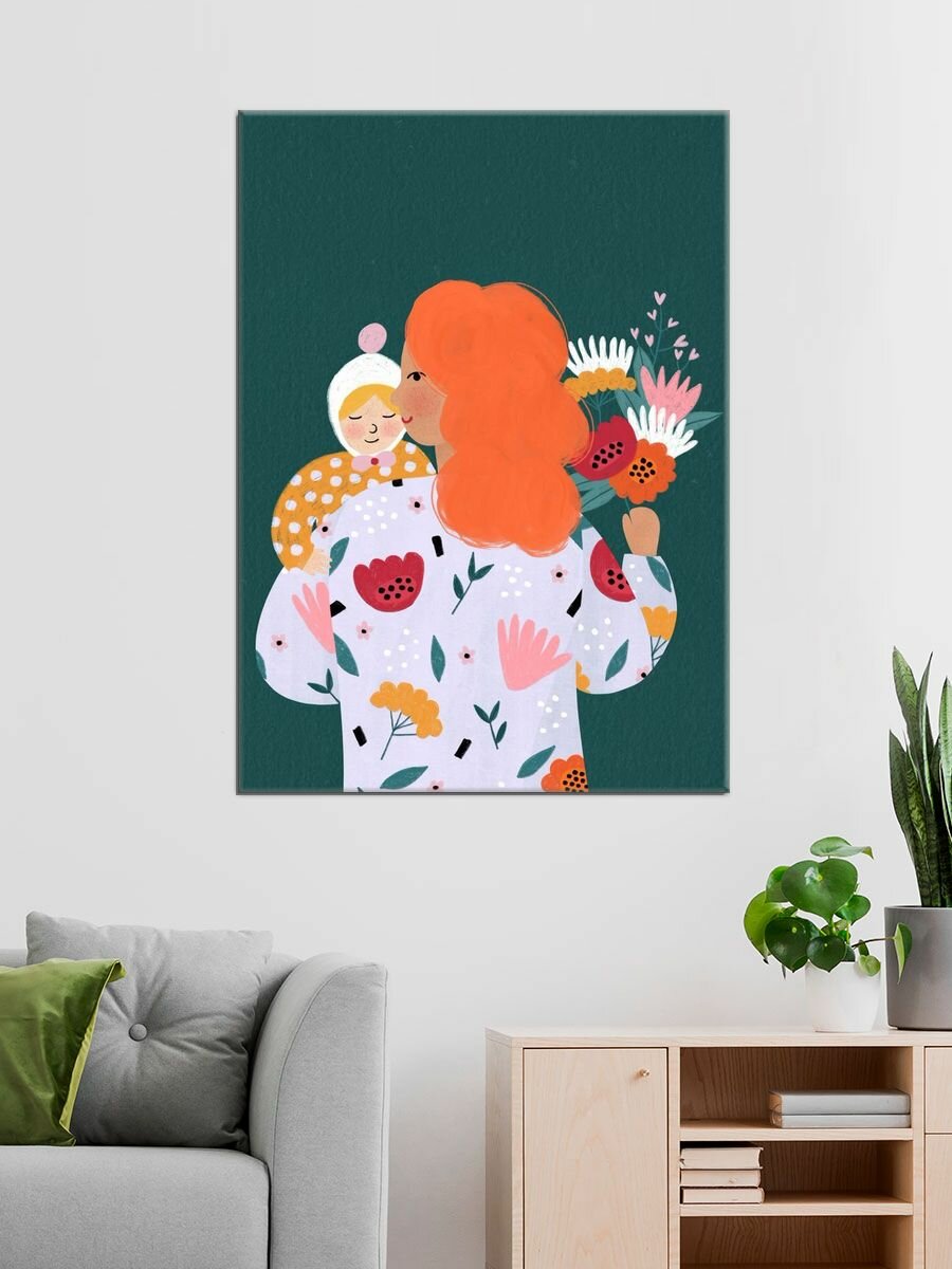 Картина на стену "Иллюстрация семья", 30х40 см