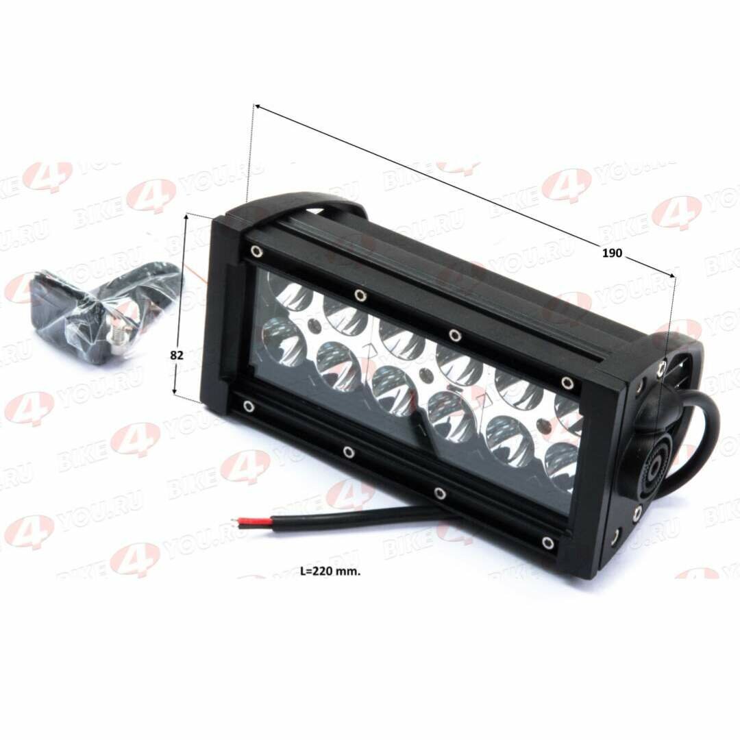 Фара 36w 12x3w LED балка, для KTM/KAYO/Урал и др, LED, 36Вт, 12 ламп по 3 Вт