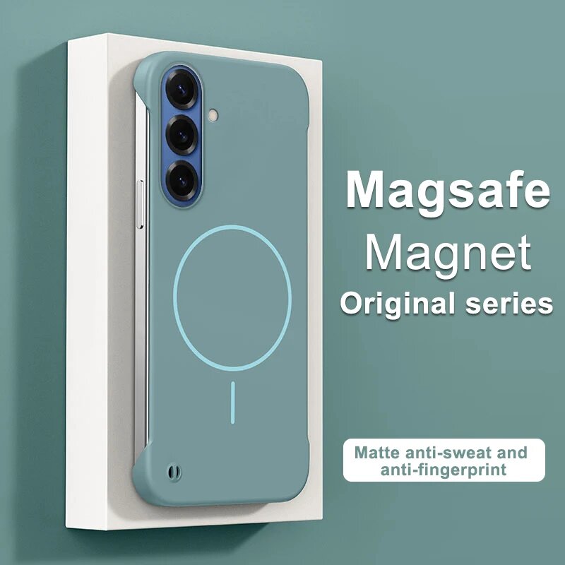 Безрамочный магнитный чехол для Samsung Galaxy S26 S25 Edge S24 S23 S22 S10 Галакси S23 Ультра, Blue