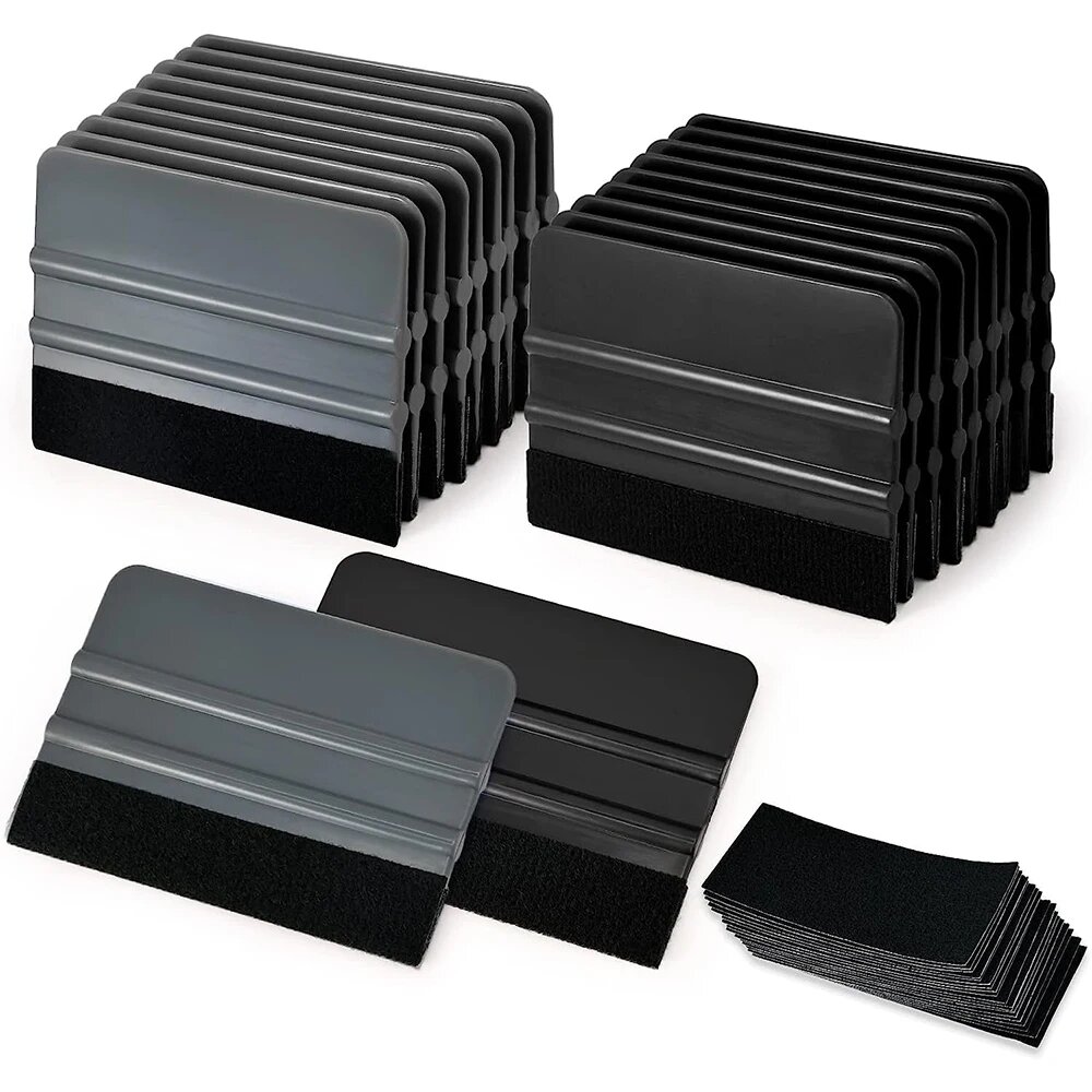 FOSHIO 20 шт./упак. скребок для автомобильной пленки, виниловый ракель с 20 шт, Gray and Black