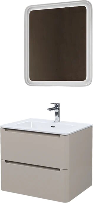 Мебель для ванной комнаты IDDIS Edifice 60 подвесная, капучино, раковина 0106000i28