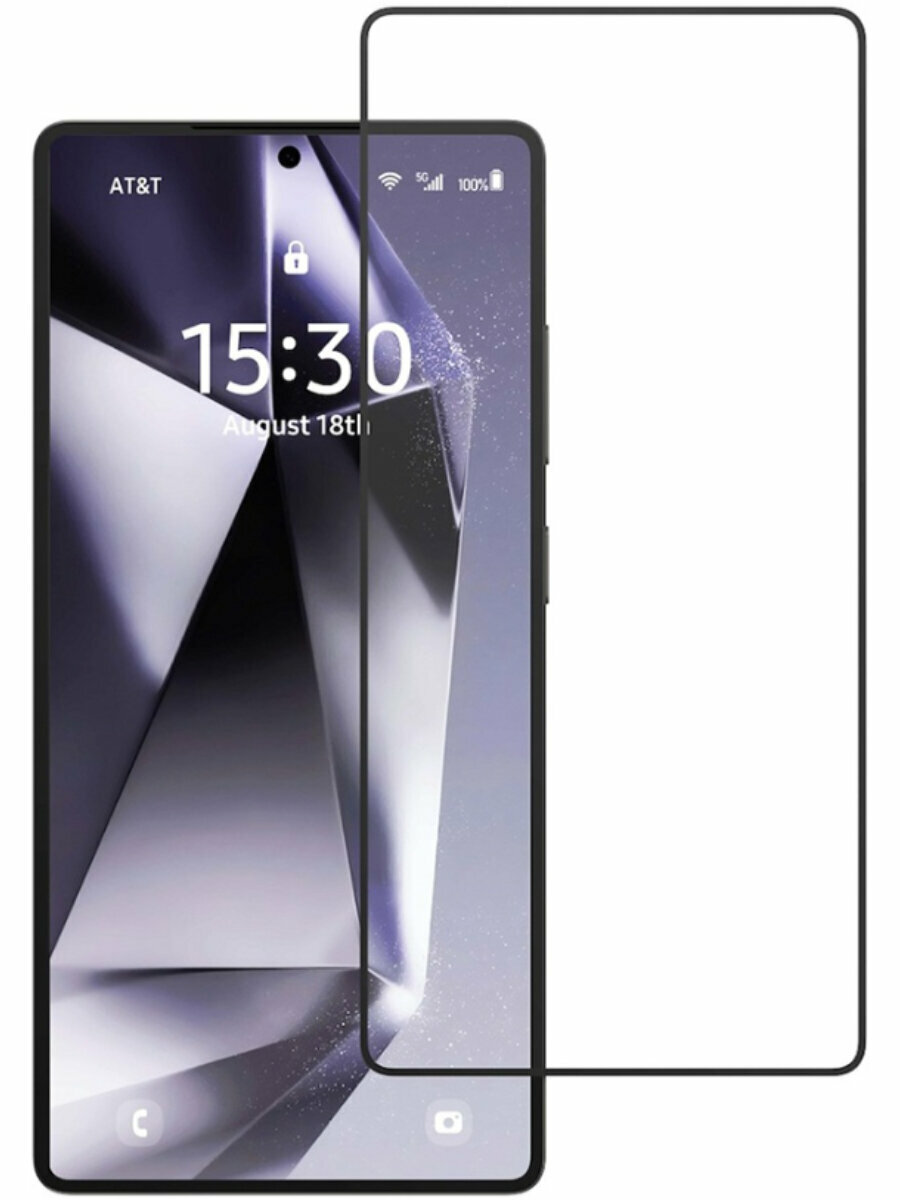 Защитное стекло Devia Star Series Entire View Tempered Glass для смартфона Samsung Galaxy S25 Edge, с черной рамкой