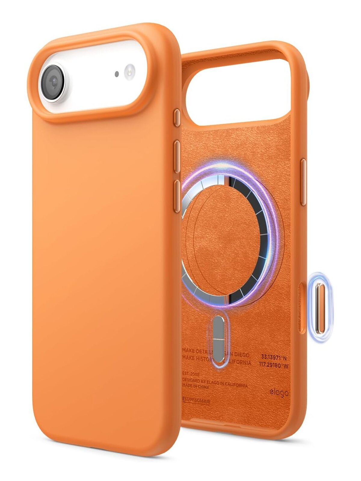 Elago силиконовый чехол для iPhone Air, Magnetic Silicone Orange (MagSafe)
