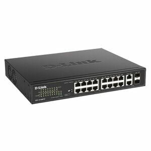 Неуправляемый коммутатор D-Link Коммутатор D-Link Unmanaged Switch 16x100Base-TX PoE, 2xCombo 1000Base-T/SFP, PoE Budget 247W, Long-range PoE up to 250m, metal case