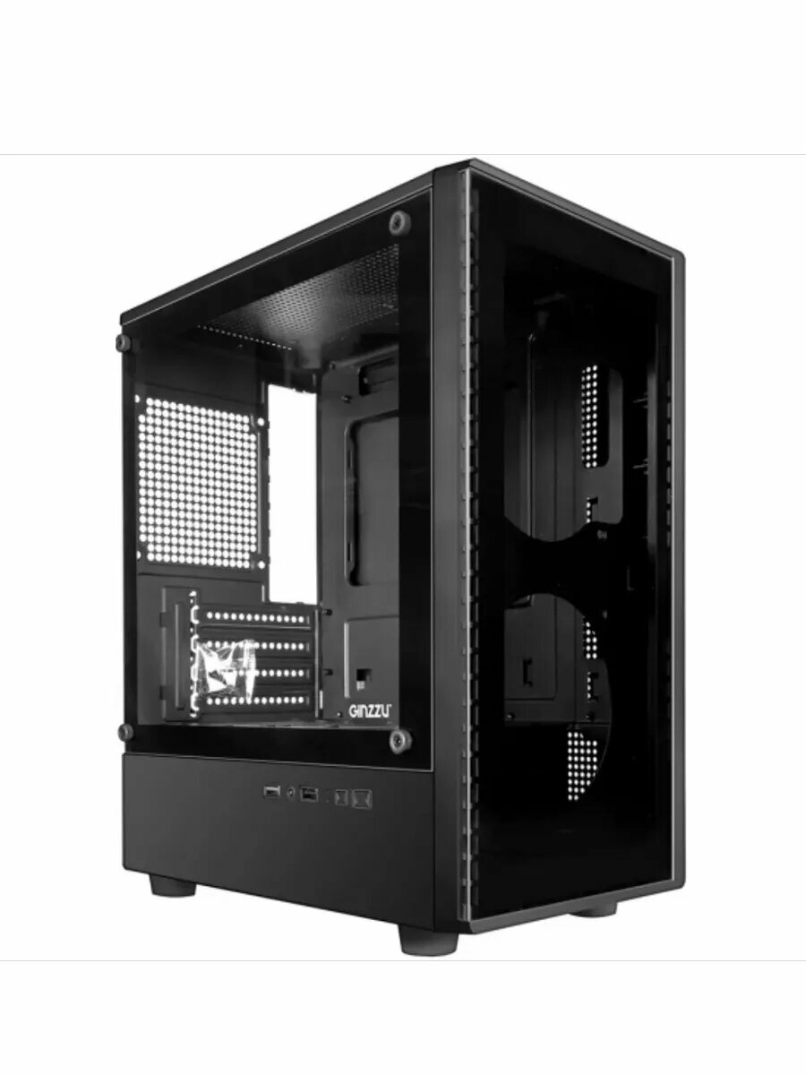 Корпус для ПК CL402 Midi-Tower mATX/miniITX, закал стекло