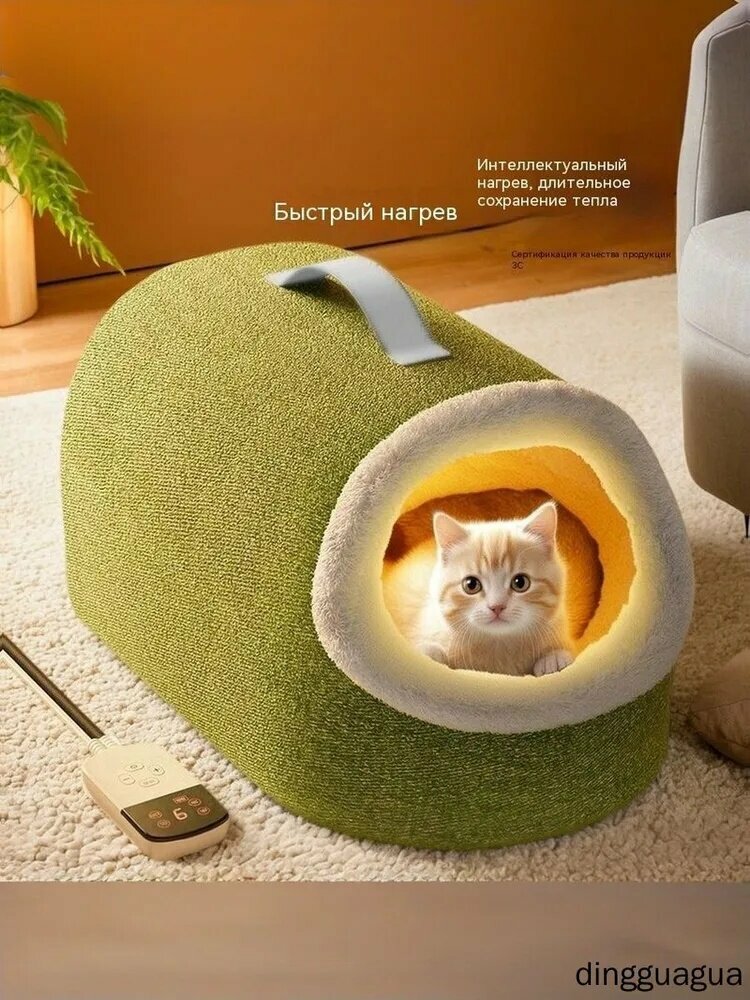 Утепленный домик для кошек с подогревом: Умная терморегуляция для безопасного обогрева зимой