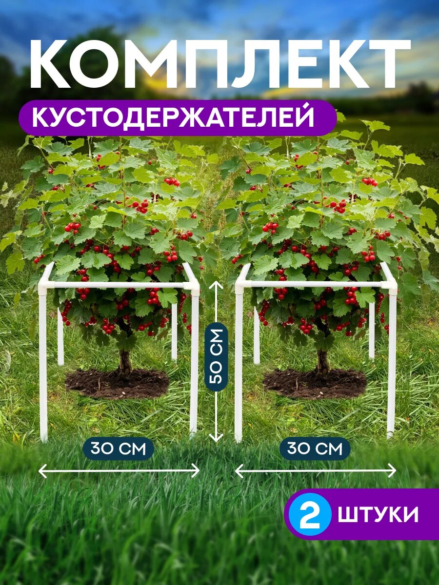 Опоры для растений разборные из ПВХ комплект 2 штуки