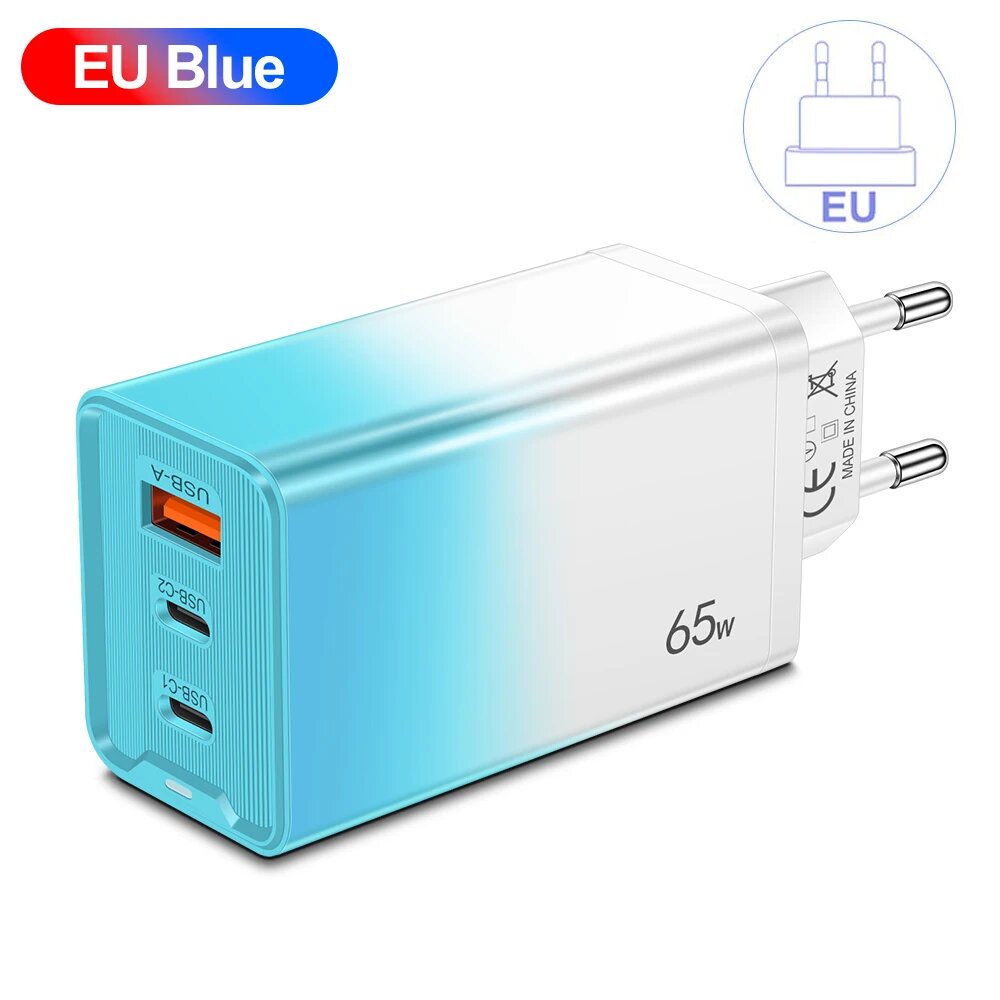 Зарядное устройство EU Blue 65W USB-C