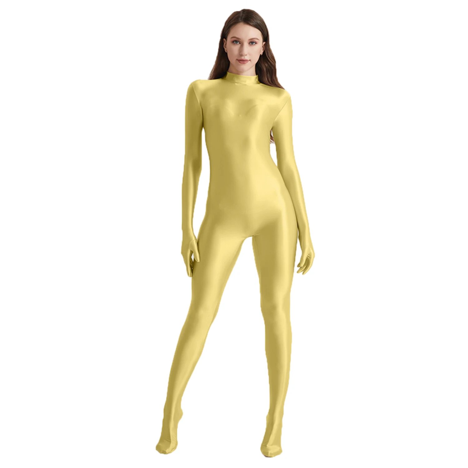 Боди зентай из спандекса желтый Yellow A XXXL