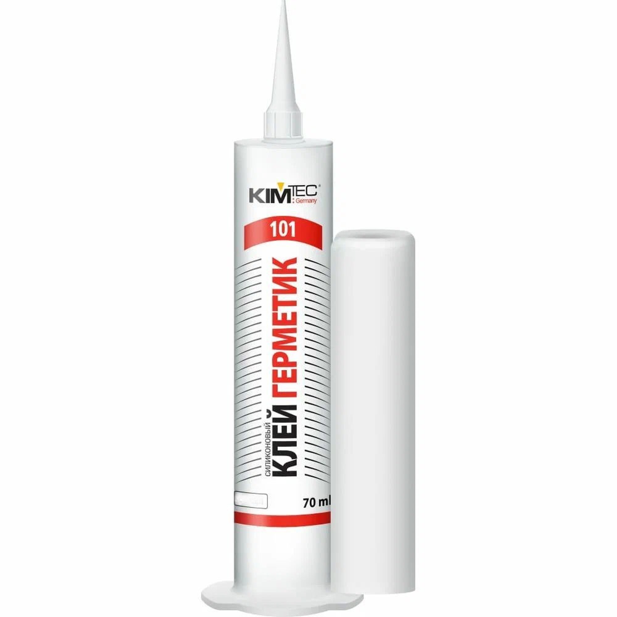 Герметик KIM TEC 25527, силиконовый, прозрачный, 101Е, 70 мл