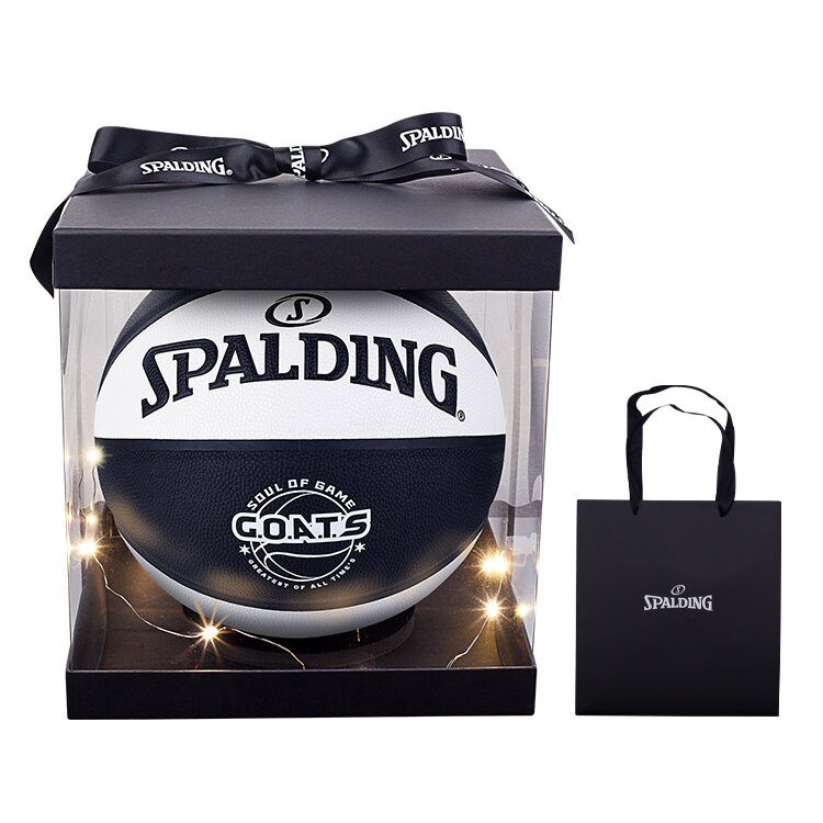 Баскетбольный мяч унисекс SPALDING G.O.A.T.S Flower Ball Series PU, черно-белый, размер 7, Китай, яр