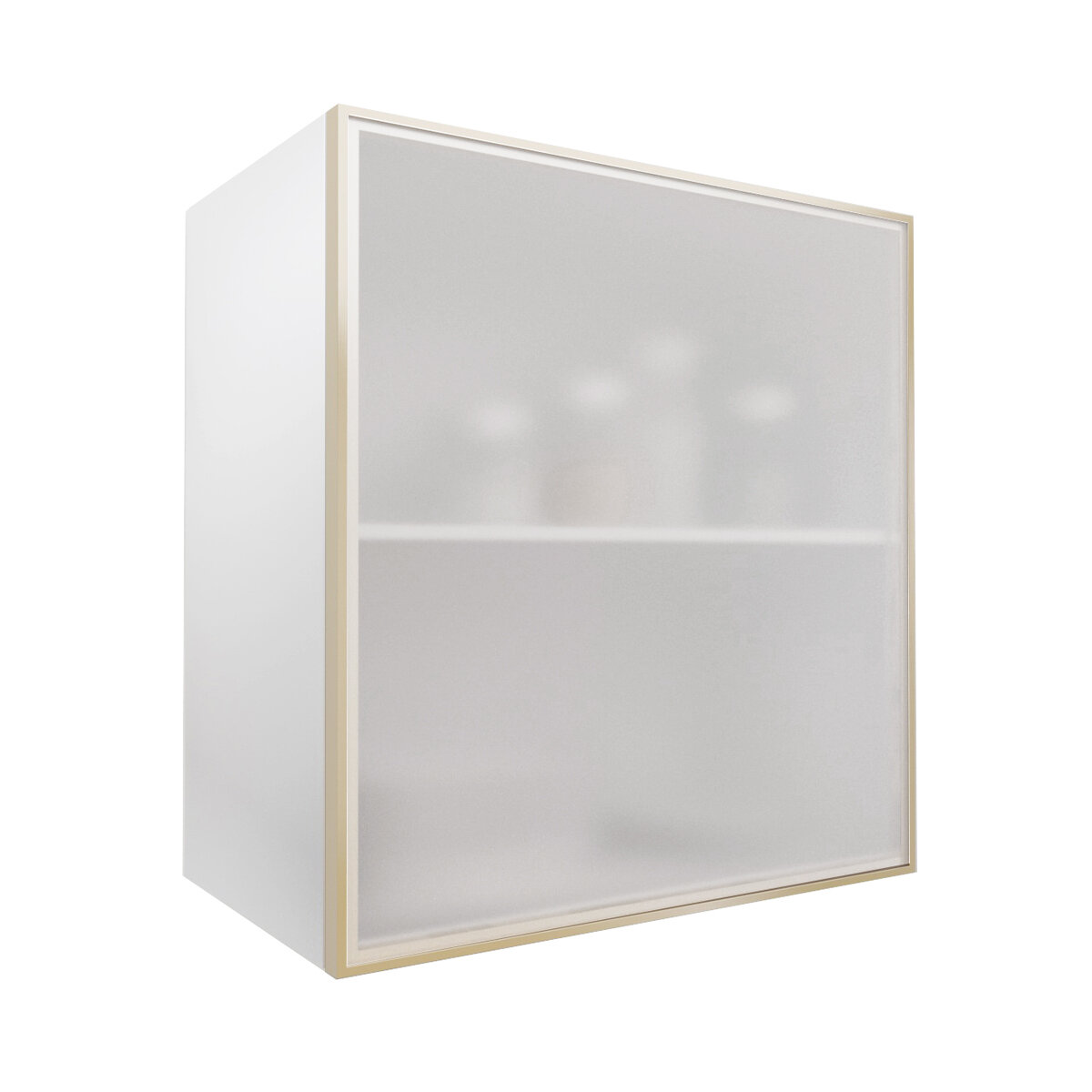 Фасад из алюминиевого профиля со стеклом Aluminum Glass 59,7х59,7х2 см, золото браш/сатинат