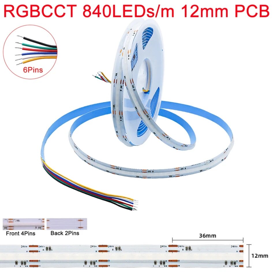 Veromount RGB CCT COB светодиодная лента 5м