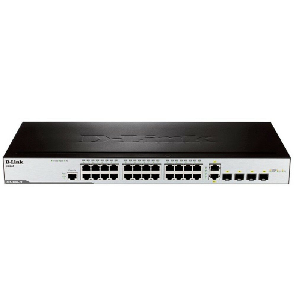 Коммутатор DES-3200 D-Link Веб-интерфейс 28 портов 100 Мбит/сек