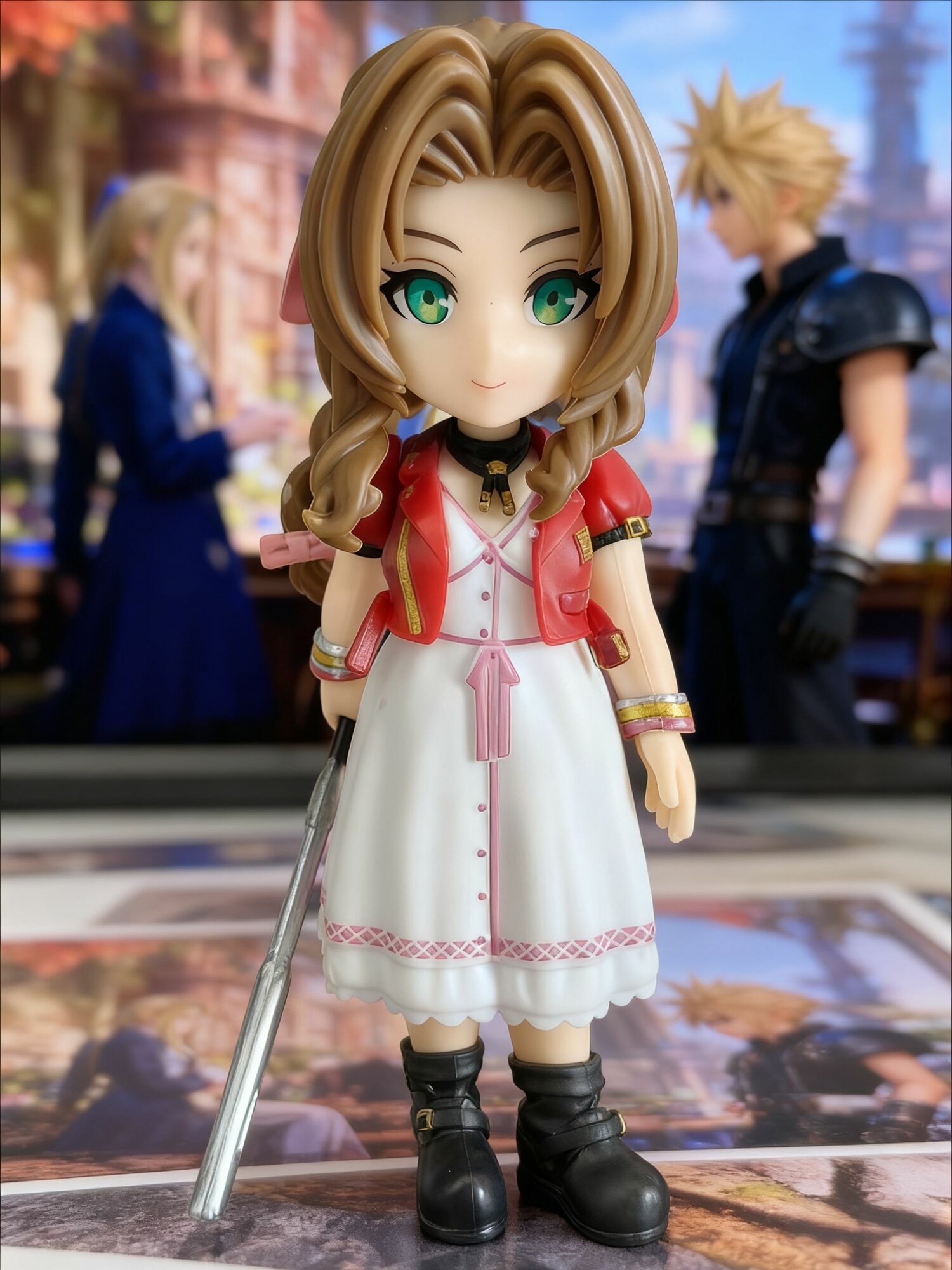 Фигурка Аэрис Гейнсборо Final Fantasy VII (FF7), 11 см, милый хэнд-мейд, аниме коллекция