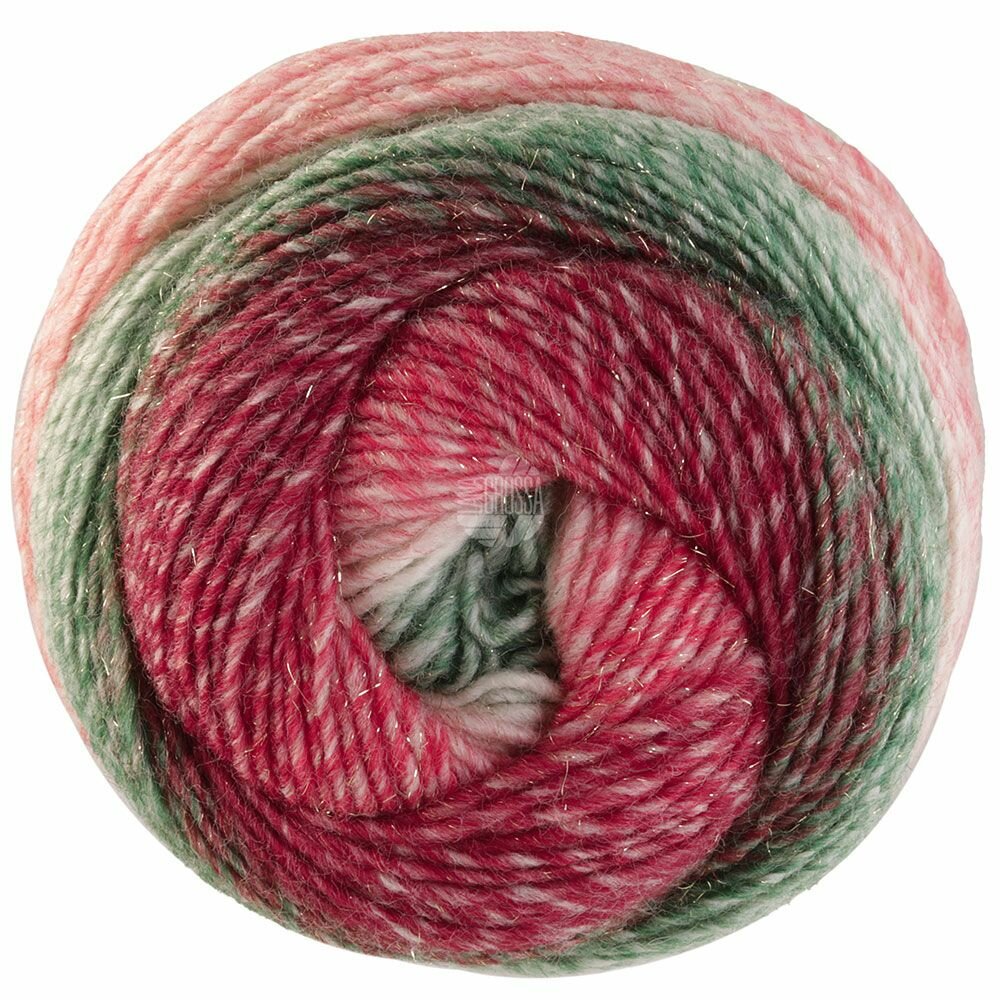 Новогодняя пряжа Lana Grossa Gomitolo Christmas (118 Lurex) 2 мотка по 100 г/350 м