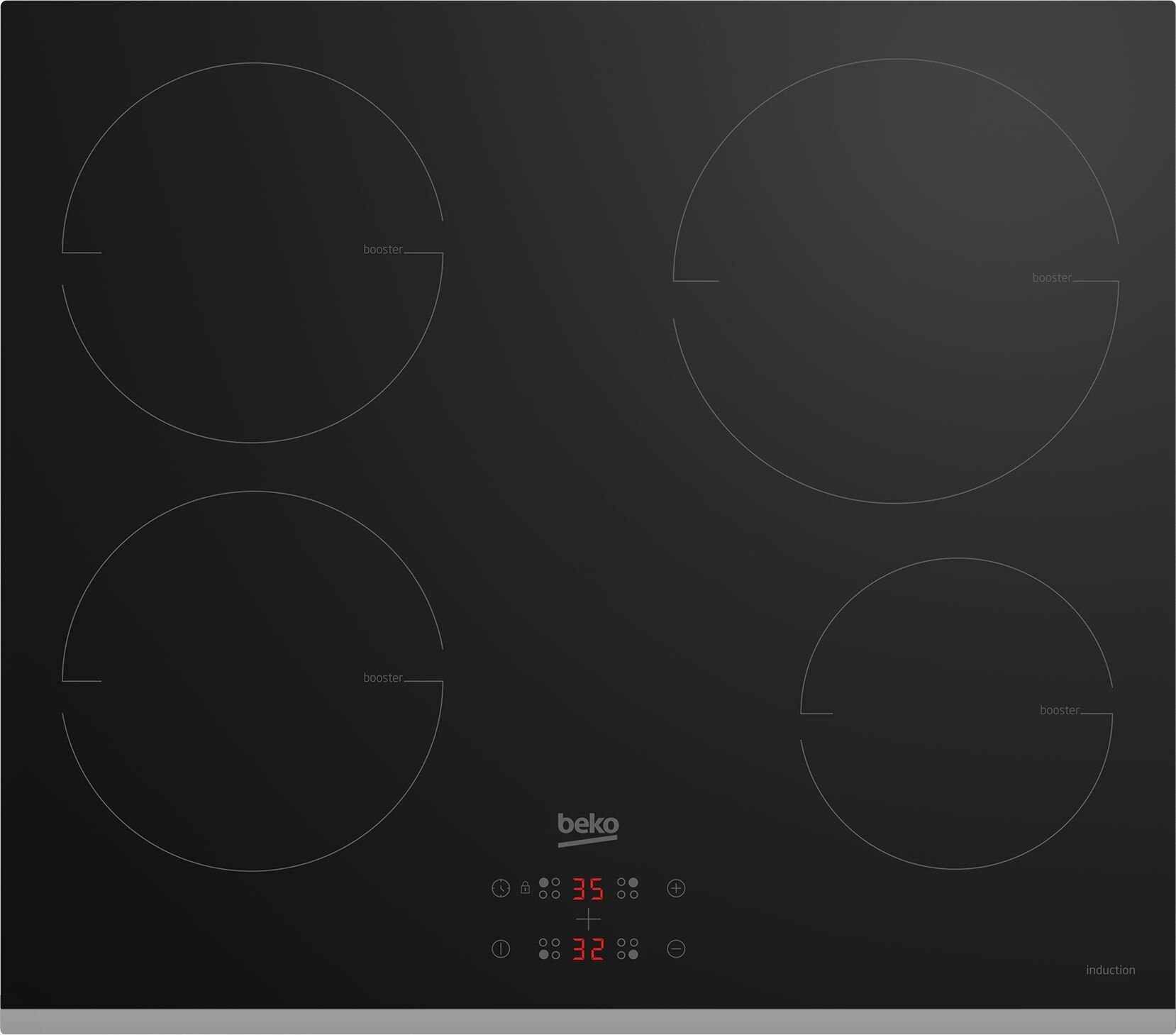 Варочная панель индукционная Beko HII64401MTX, черный