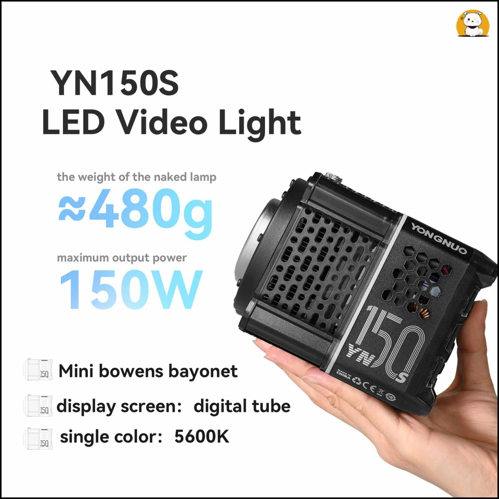 YONGNUO YN150s портативный светодиодный видеосвет 150 Вт заполняющий свет для фотосъемки 5