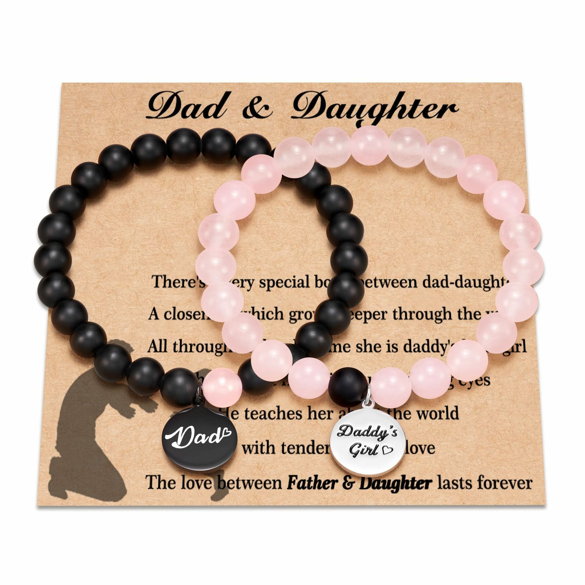 Браслет для гадания, YM Камень Розовая буса Сталь Гравировка Карта Удача