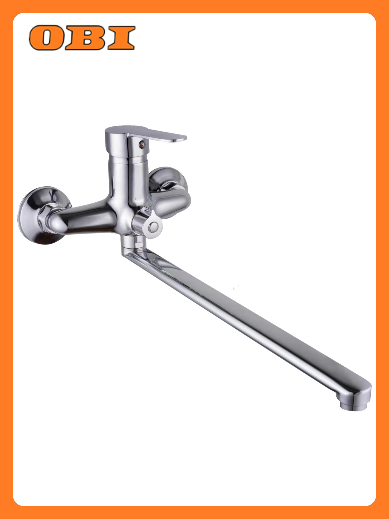 Смеситель для ванны 35-L35/D DETRA с душевым гарнитуром 35см, хром