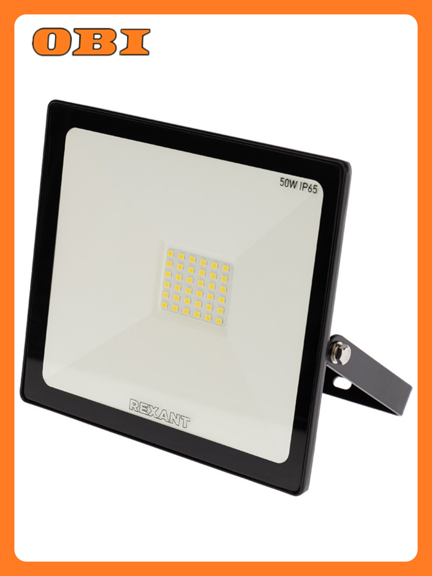 Прожектор Rexant, LED, 50Вт, IP65, холодный белый свет, черный