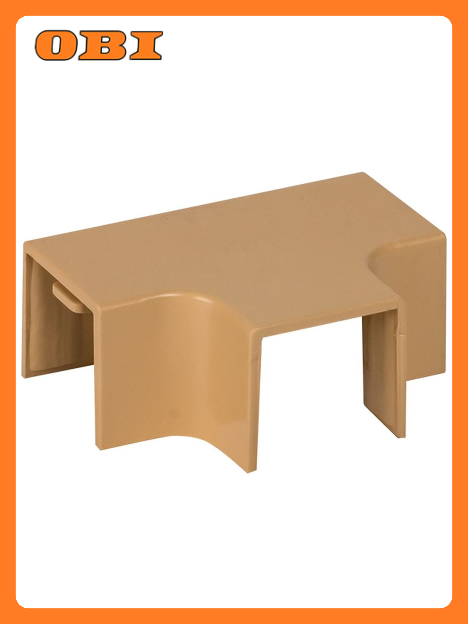 Т-образный разветвитель EKF PROxima, пластик, цвет светлое дерево, 16x16 мм