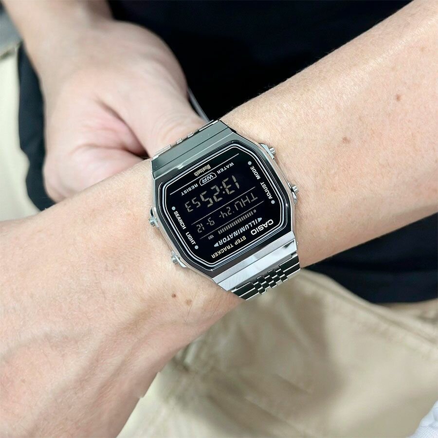 Наручные часы CASIO, черный, серебряный — фото 1