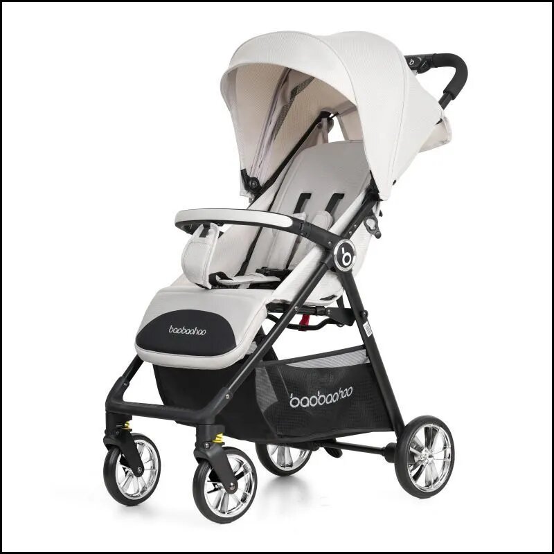 Многофункциональная коляска, с большими колесами и двойной защитой для новорожденных, легким механизмом складывания, сверхлегкая, очень подходит прогулок и путешествий с вашим малышом!-5