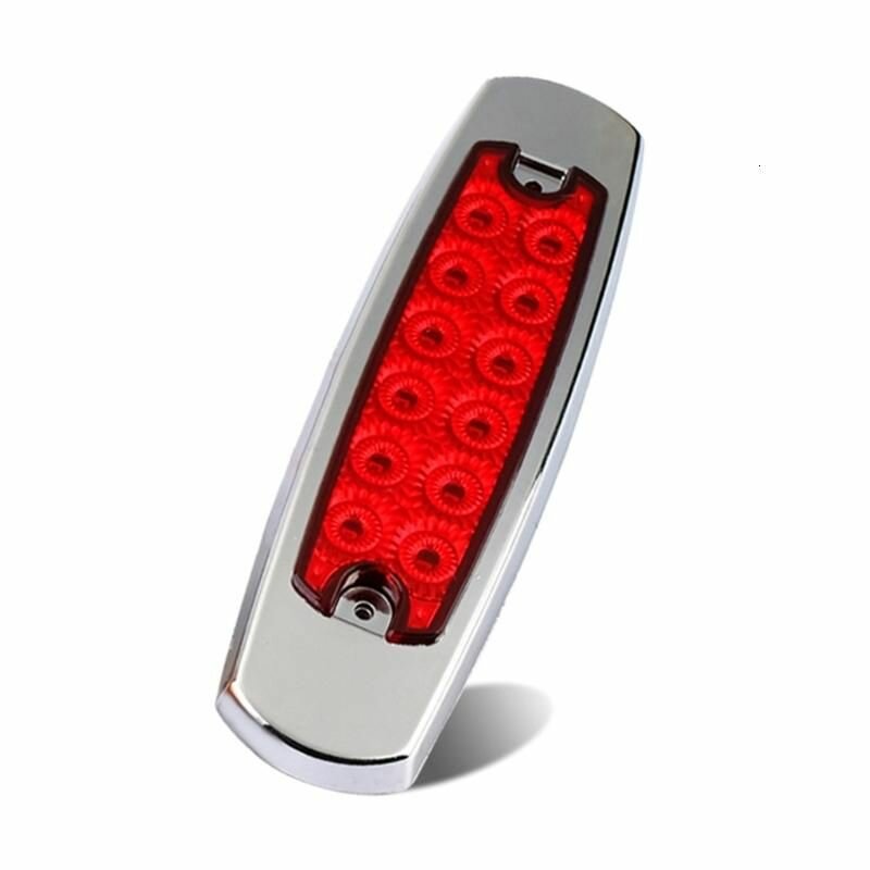 12 Светодиодный боковой маркер индикатор световой лампы 12V-24 В, красный - Стробоскоп