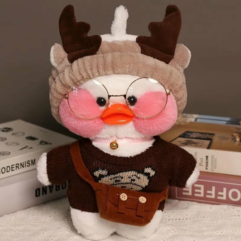 Мягкая игрушка уточка Lalafanfan в одежде