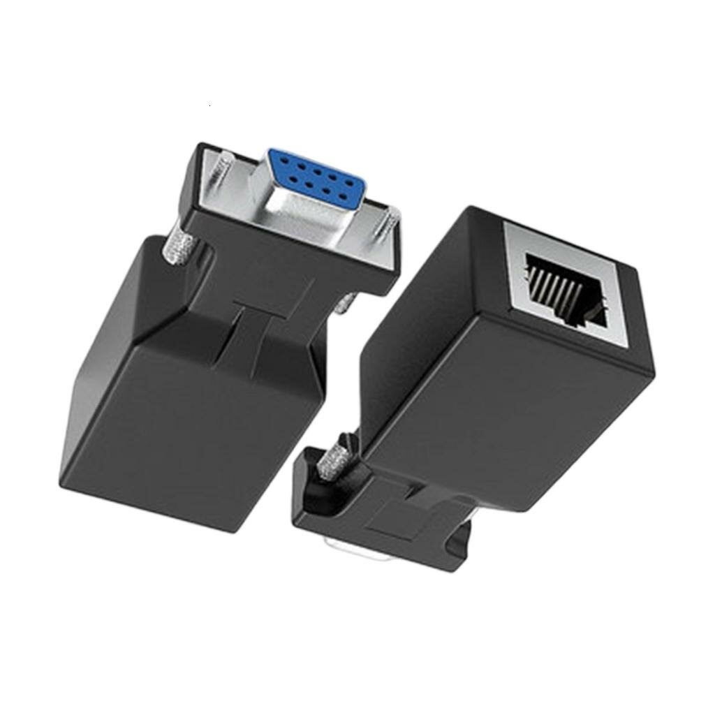 2шт преобразователей RS232 в Ethernet адаптер 9 в RJ45 для передачи данных на большие расстояния