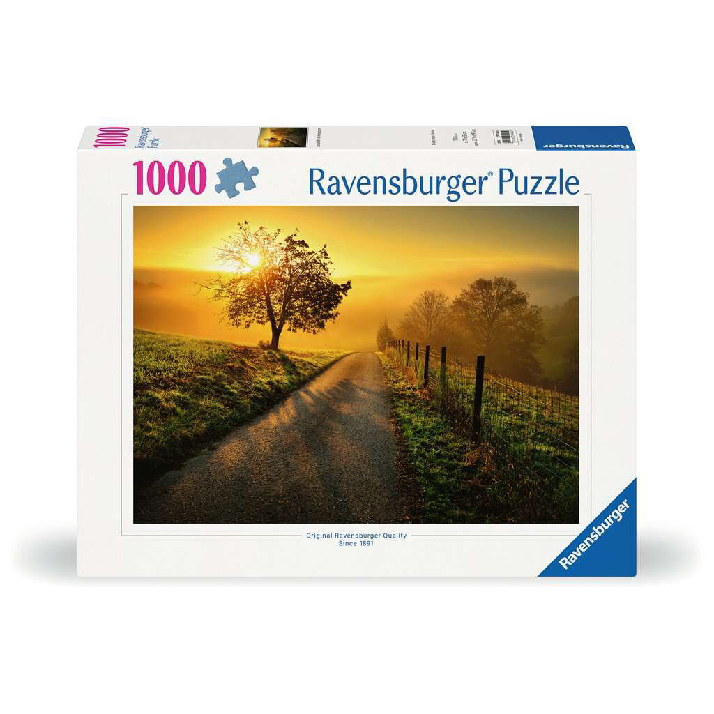 Пазл Ravensburger 1000 Пейзаж в утреннем солнце, арт.01445, классический