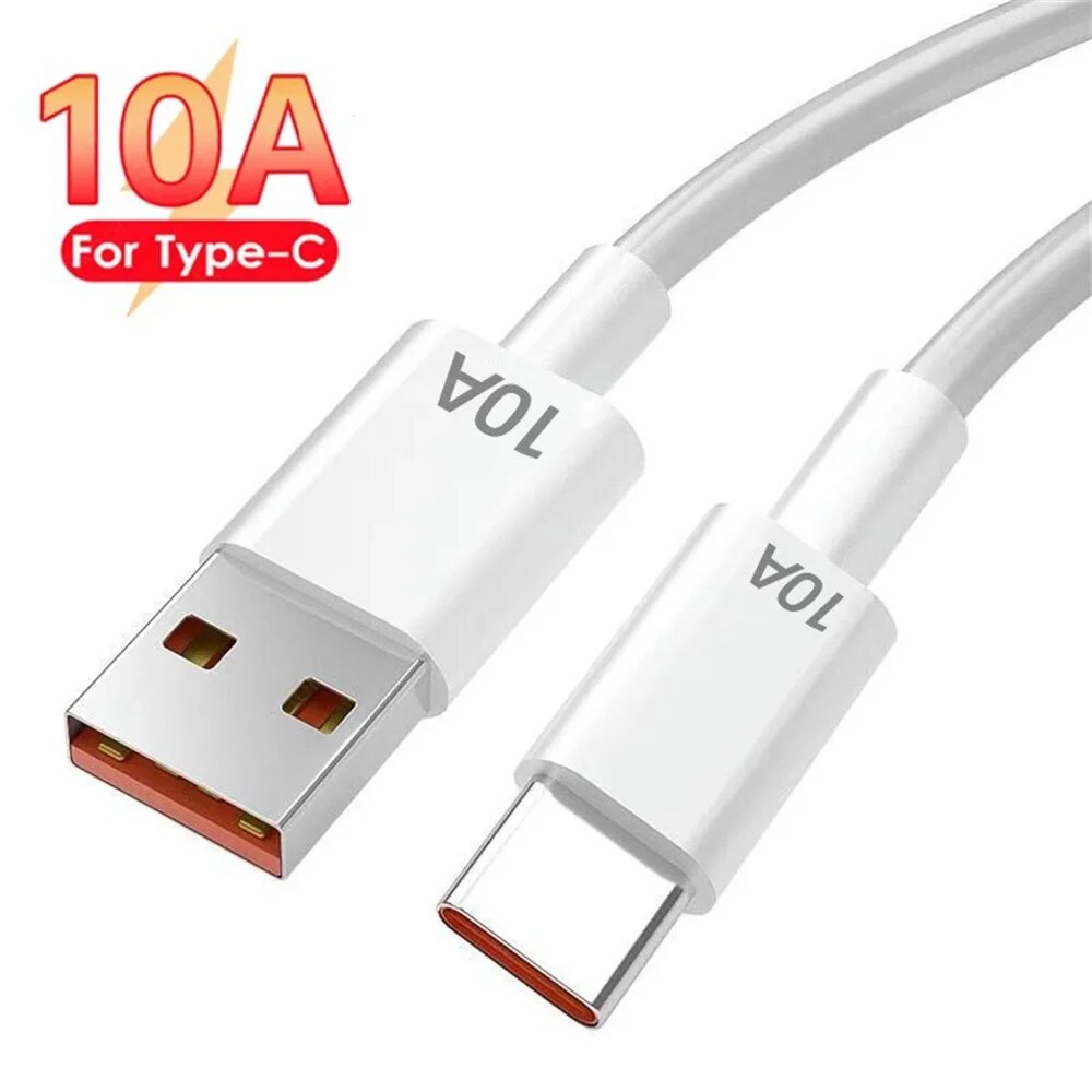 Кабель USB-C 10A 2m для быстрой зарядки и данных