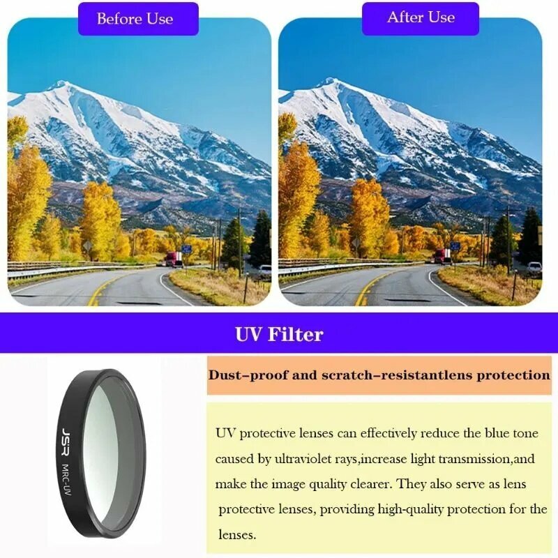 Для OSMO Nano фильтров для объектива Камера PL/UV/ND8 ND16 ND32/Черный Мягкий/Ночной защитный фильтр Комплект аксессуаров