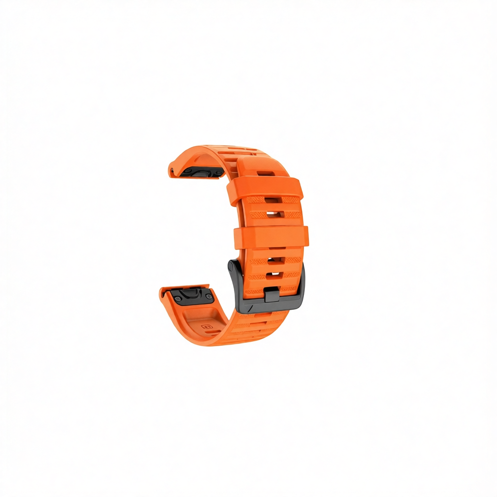 Ремешок MyPads Polimerico, для Garmin Fenix 6, гипоаллергенный, силикон, оранжевый