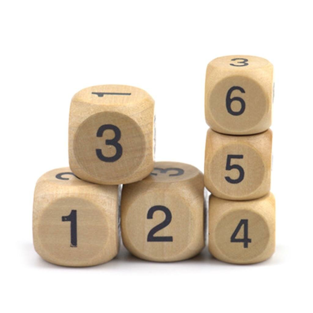 10 Штук 1-6 пронумерованных кубиков Шестигранные кубики Настольные игровые кубики для настольных игр
