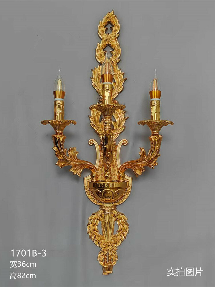 Европейский стиль настенной лампы из сплава для спальни и гостиной, винтажное хрустальное освещение, французская креативная вилла с двойной настенной лампой в виде свечи