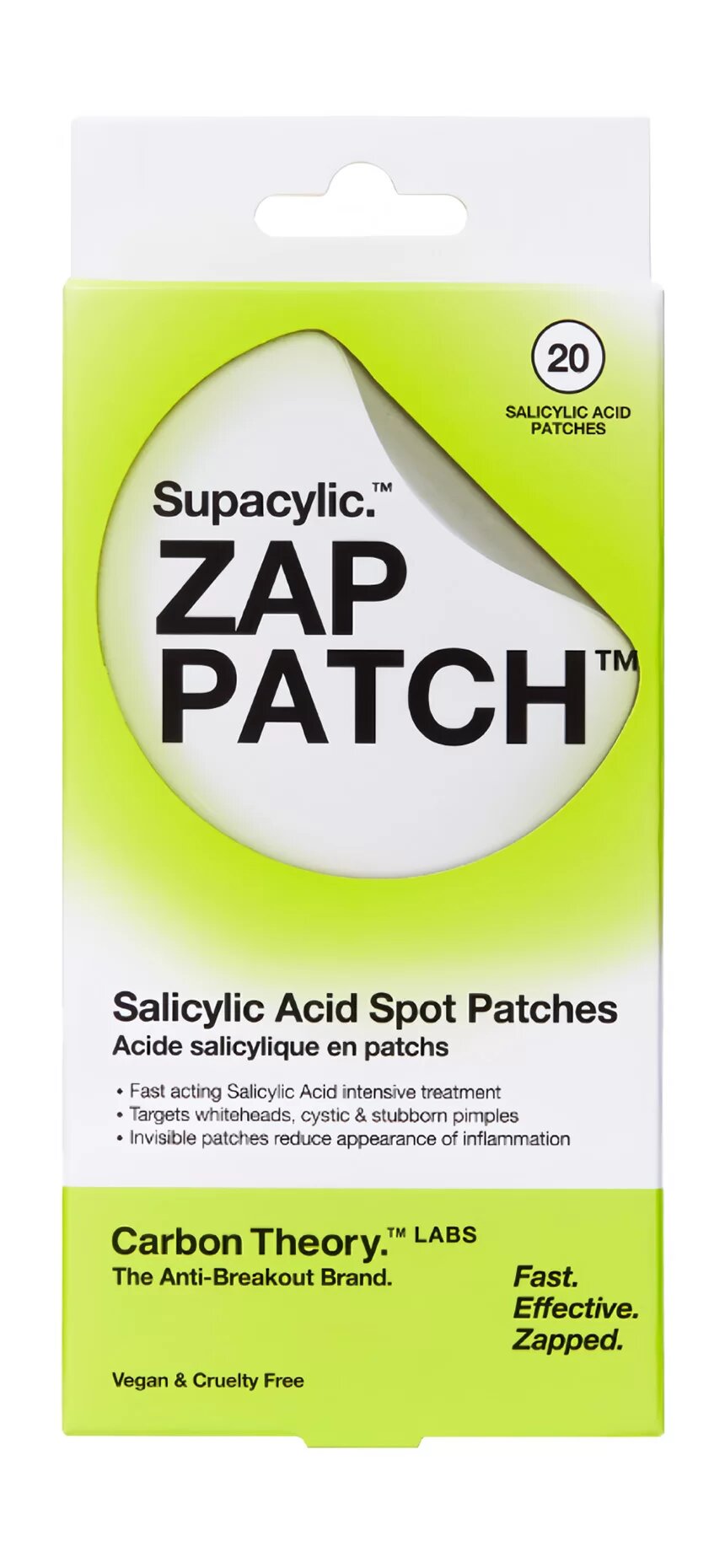 Патчи от акне CARBON THEORYZap Patch Salicylic Acid Spot для точечного нанесения 20 шт.