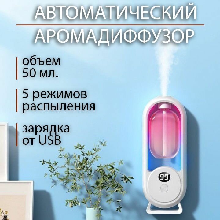 Диффузор автоматический для дома LongFine / Аромадиффузор ультразвуковой с подсветкой