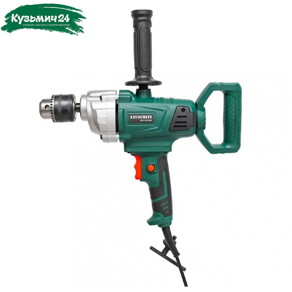 Дрель-миксер электрическая Favourite EM 16/1300, ключевой патрон, 1300 Вт, 1 шт.