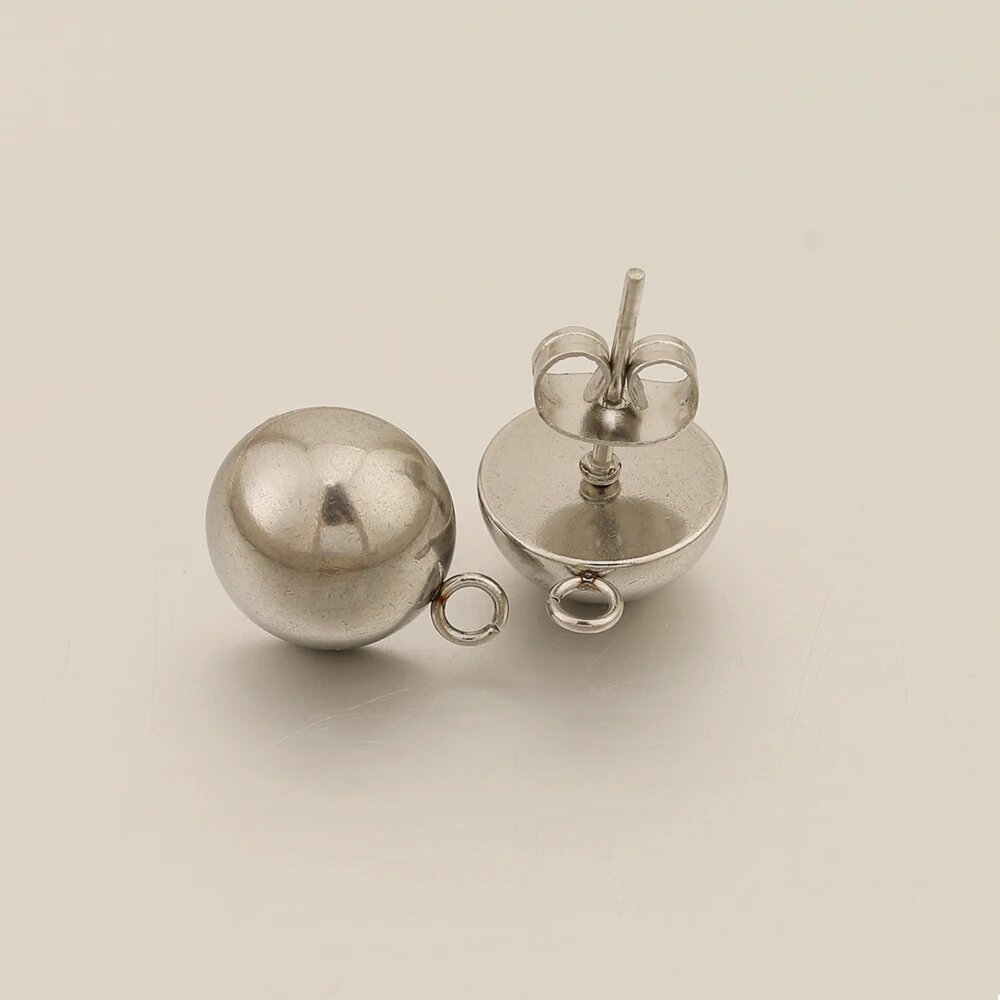 Серьги-гвоздики из нержавеющей стали Cordial Design 6/8/10 мм 10MM, Stainless Steel