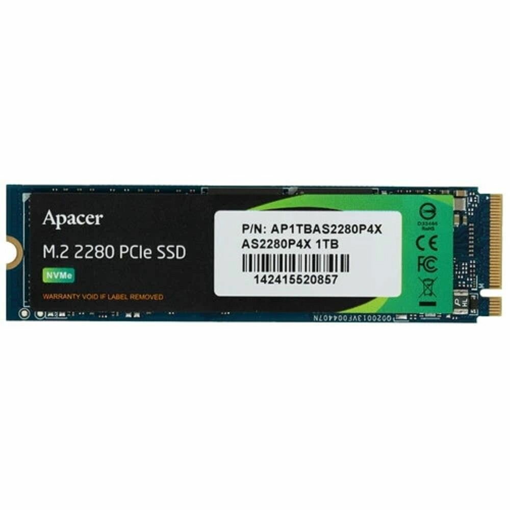Apacer Твердотельный SSD накопитель SSD M.2 1TBAP1TBAS2280P4X - 1