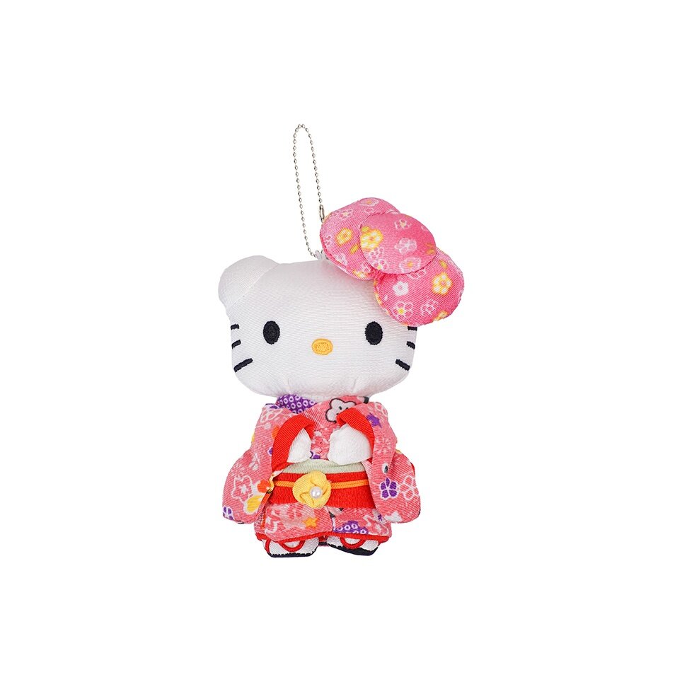 Sanrio Hello Kitty Хелло Китти Ярко-красный кимоно Милый плюшевые брелки 20 см