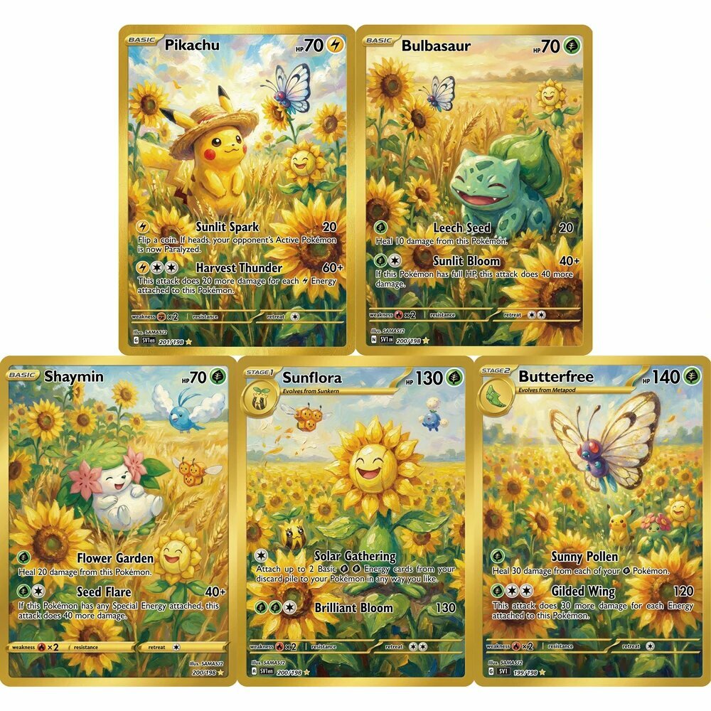 Коллекционные карты Pokemon PTCG Keeppley 5 шт.