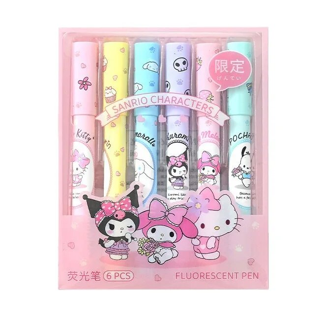 Многофункциональные флуоресцентные маркеры Kawaii Kulomi: цветные ручки для выделения текста, стильные и красивые, идеально подходят для подарка друзьям.
