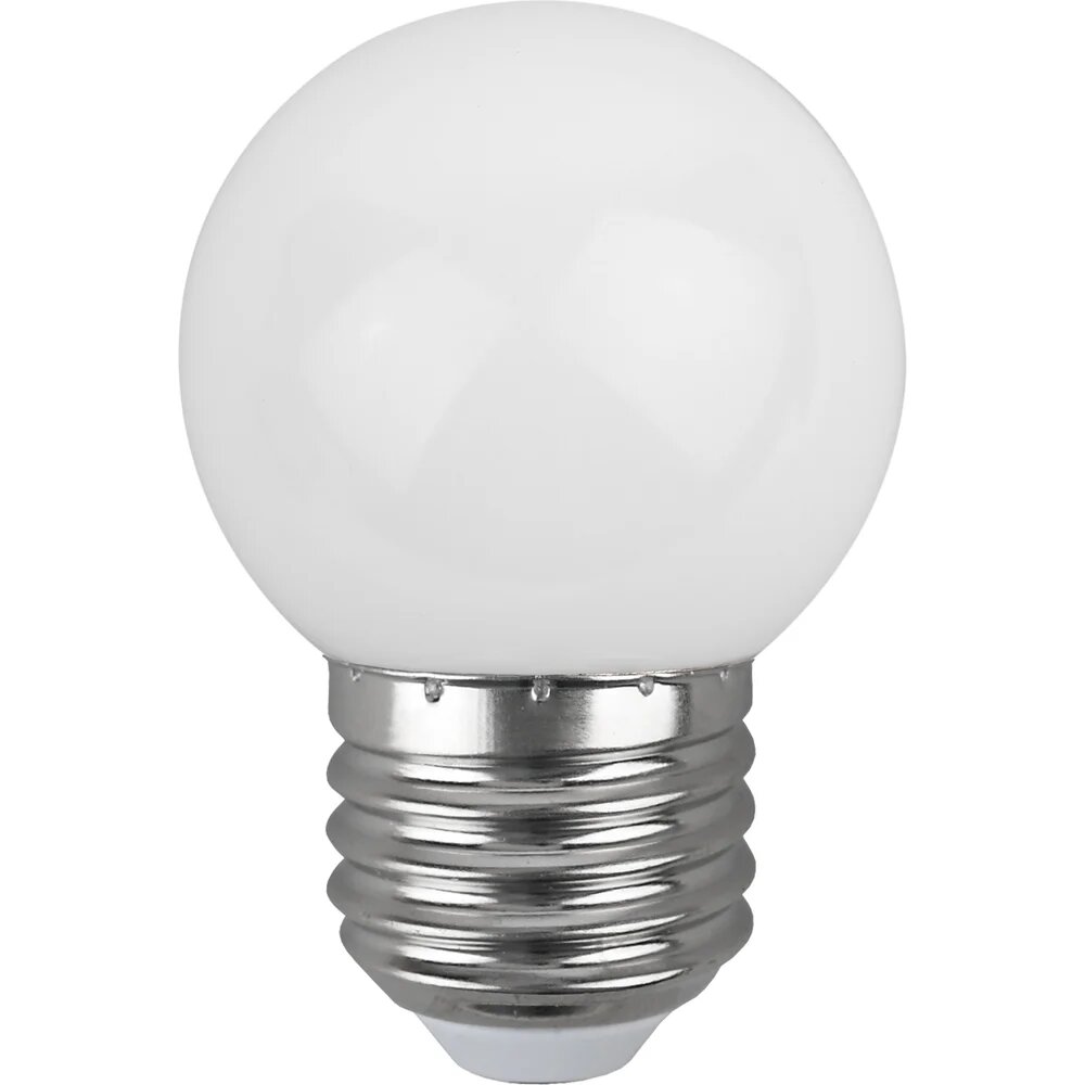Светодиодная лампа ЭРА ERAW45E27 LED Р451WE27, шар, 4SMD, 1W, E27, для белтлайт, 10/100/6000, белый Б0049577