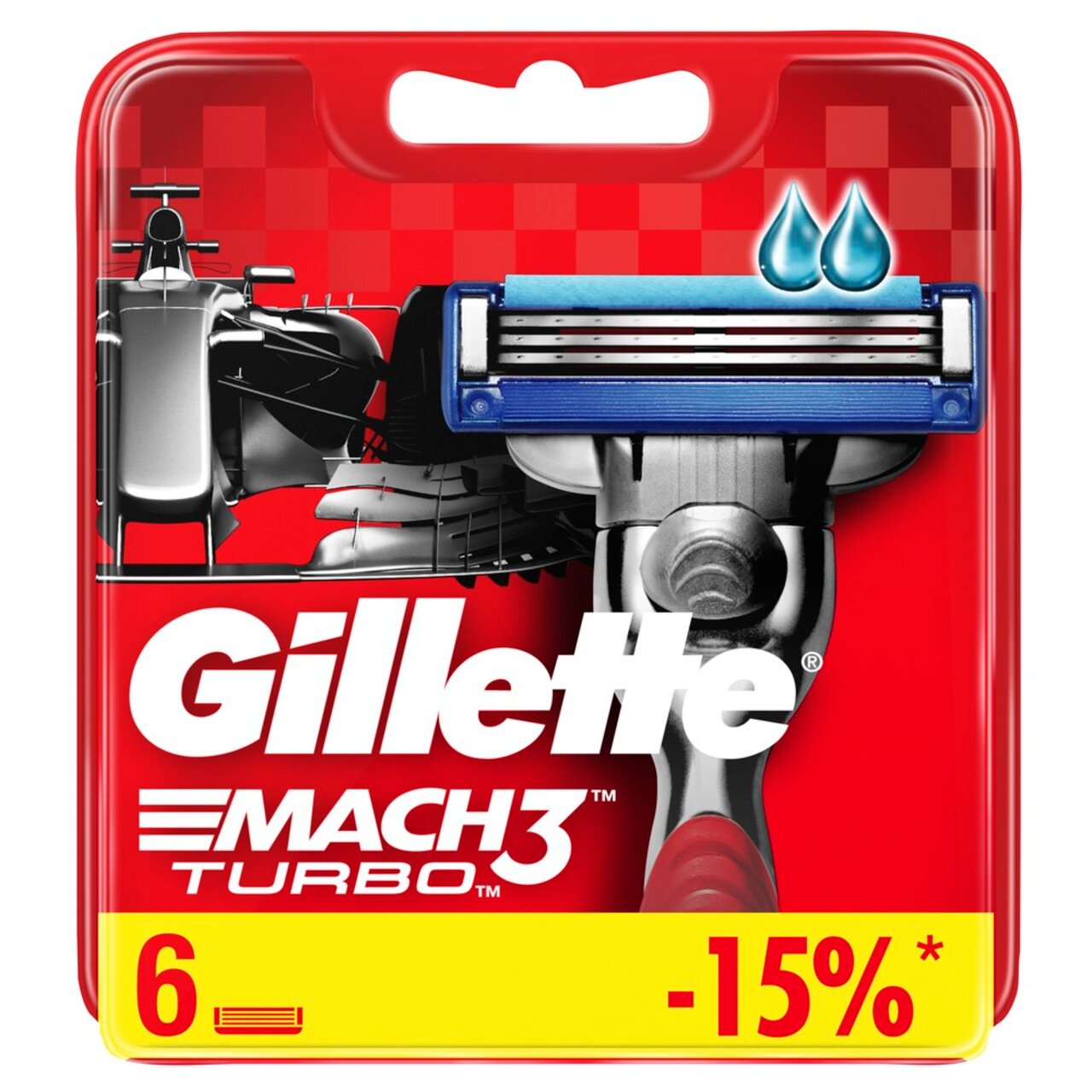 GILLETTE Mach3 Turbo кассеты для станка, набор 4 шт, совместимые лезвия для бритья