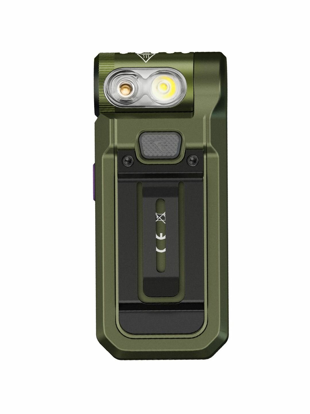 Фонарь Fenix SW05R-UV зеленый (белый и ультрафиолет 365 нм) универсальный, магнитный хвост, широкая клипса, поворотная головная часть, Type-C